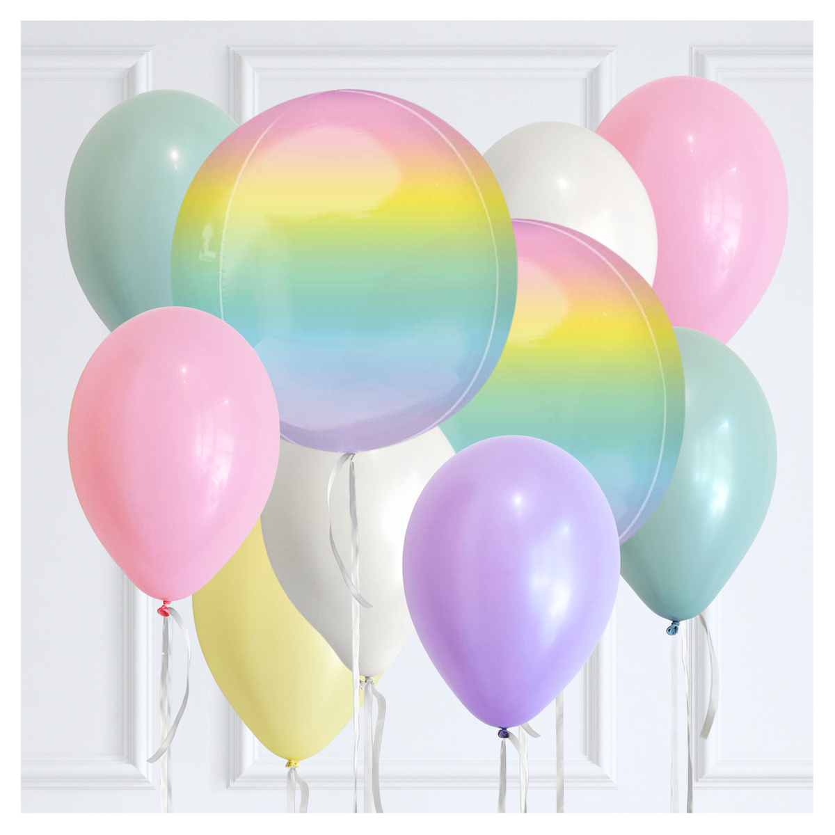 Round Orb balloon Bouquet -Over the Rainbow – The Little Play Co