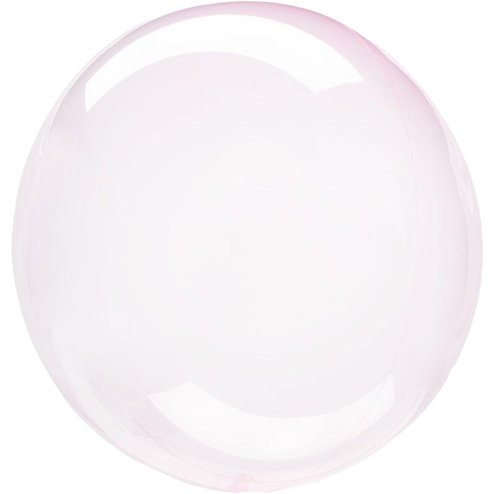 light pink crystal clear round balloon with helium – The Little Play Co